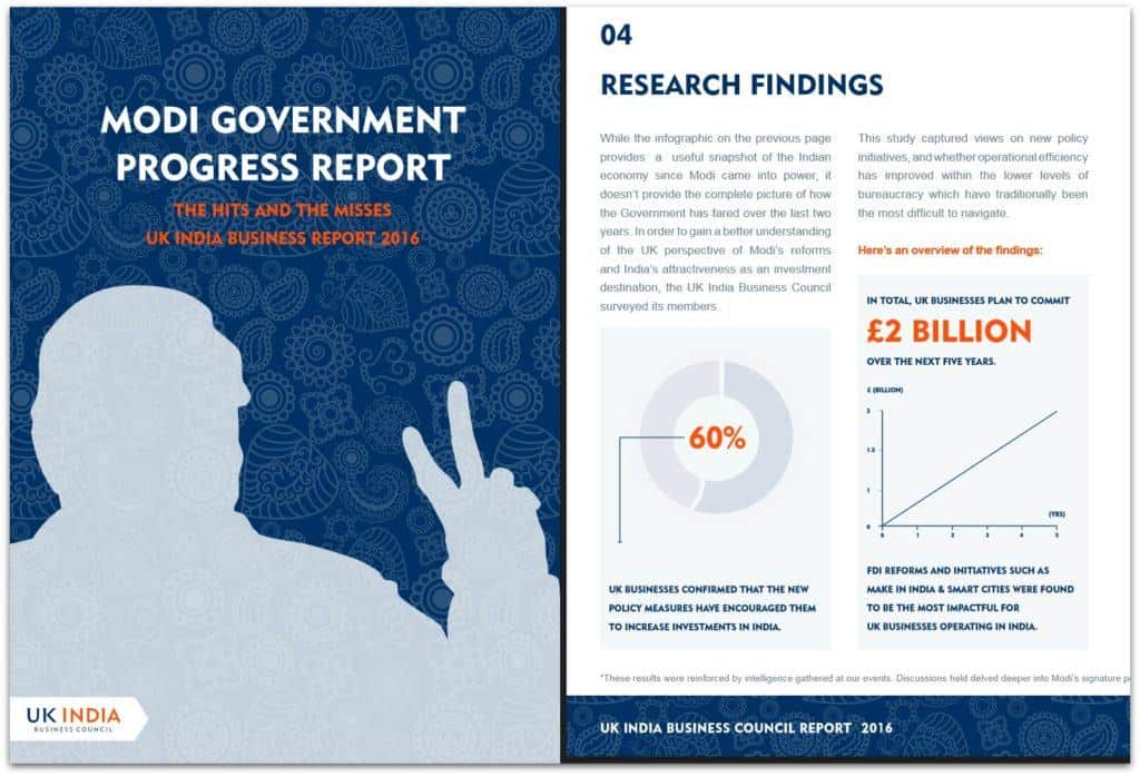 Modi Government Progress Report 2016 - UK India Business Council
